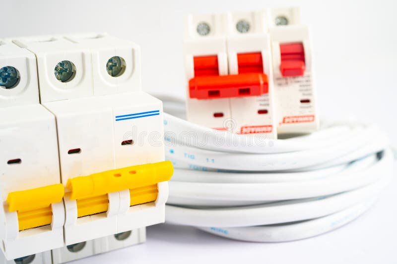 Automatic Circuit Breaker on White Background, Control and Protect ...