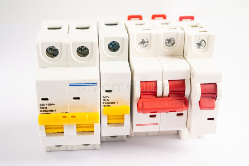 Automatic Circuit Breaker on White Background, Control and Protect ...