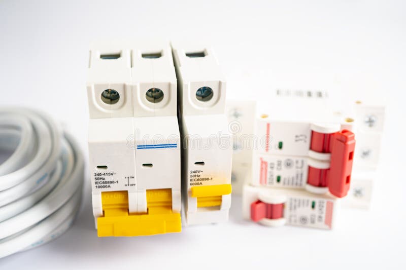 Automatic Circuit Breaker on White Background, Control and Protect ...