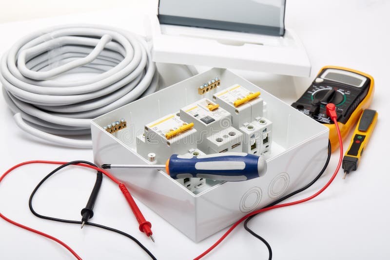 Automatic Circuit Breakers. Electrical Equipment Stock Photo - Image of ...