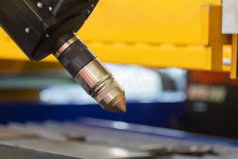 Automatic Cnc Laser Cutting Machine Working in Demo Mode at Exhibition ...