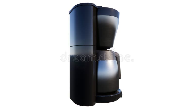 Illustration of an Automatic Coffee Machine on a White Background Stock ...
