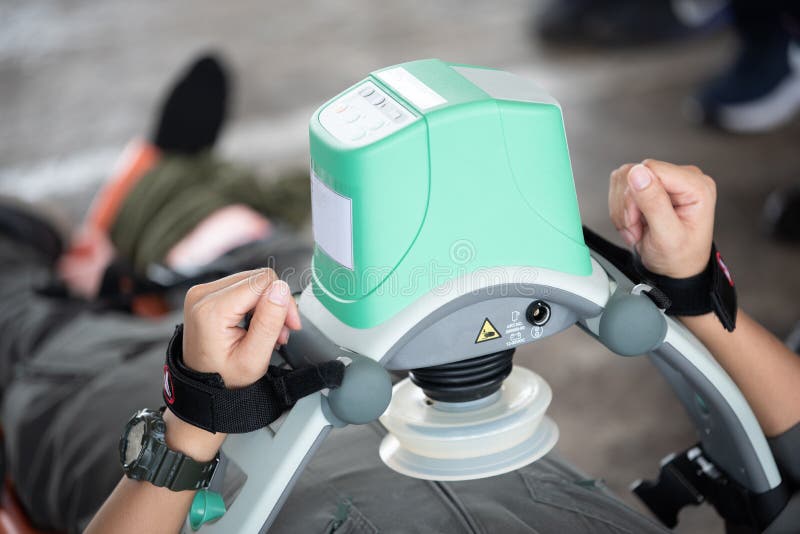 Automatic Compression Mechine CPR Stock Image - Image of assistance ...