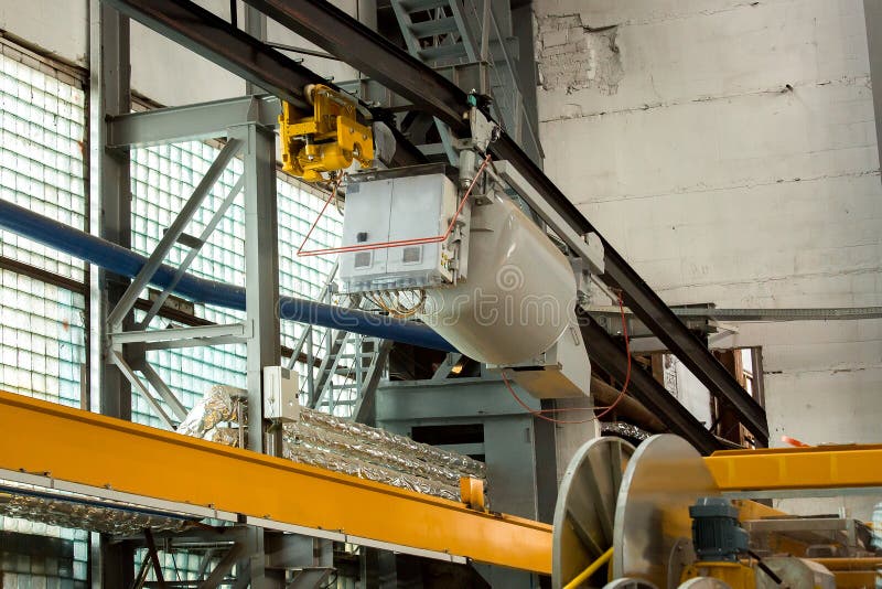 Automatic Concrete Mixer for the Production of Concrete. Stock Photo ...