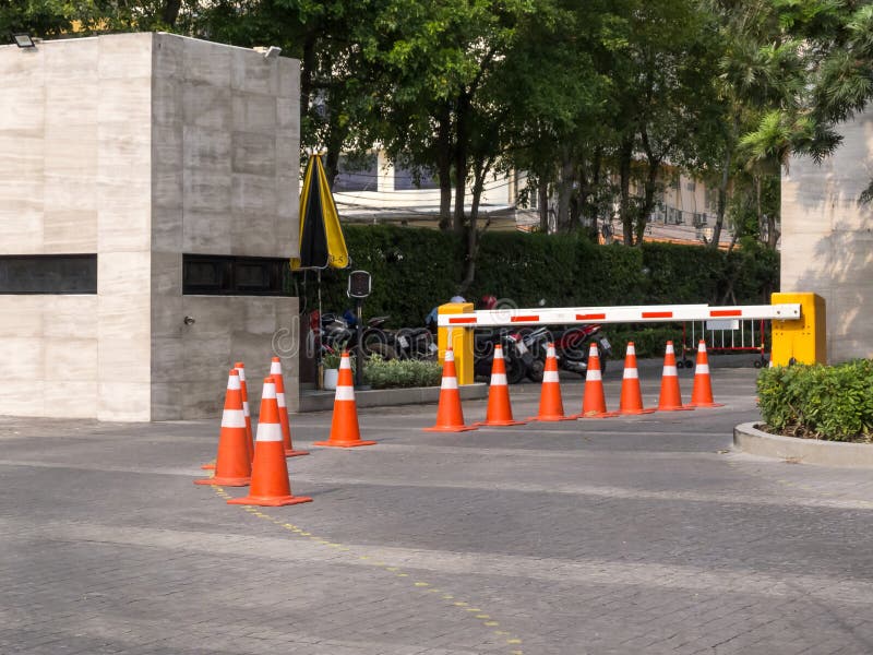 Automatic Condo Building Barrier Gate for Car Entrance Stock Image ...