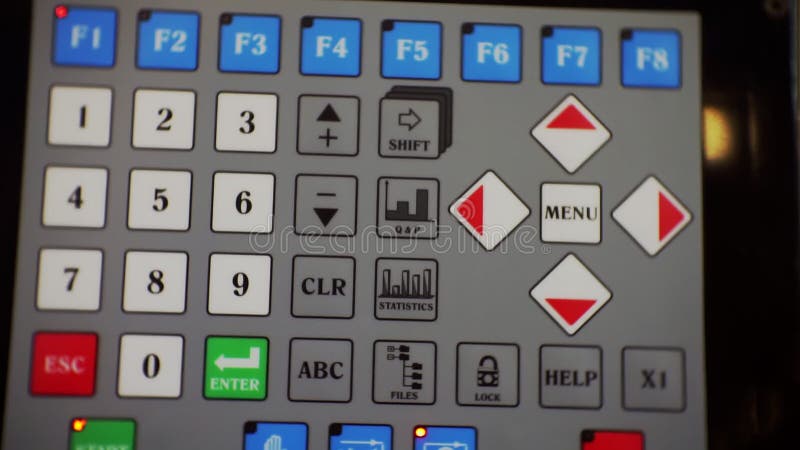 Automatic Control Panel with Different Buttons and Lights. Stock Video ...