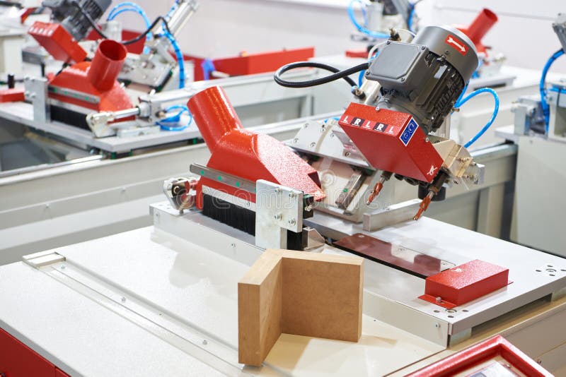 Automatic Cutting Machine Woodworking Stock Image - Image of industrial ...