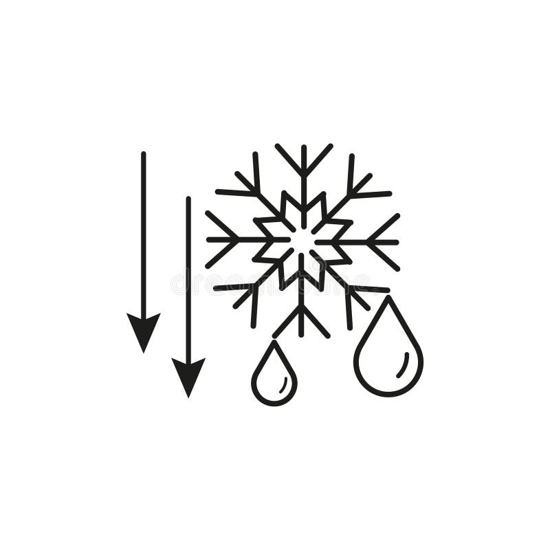 Automatic Defrost Icon, Defrosting Logo, Thin Line Web Symbol on White ...