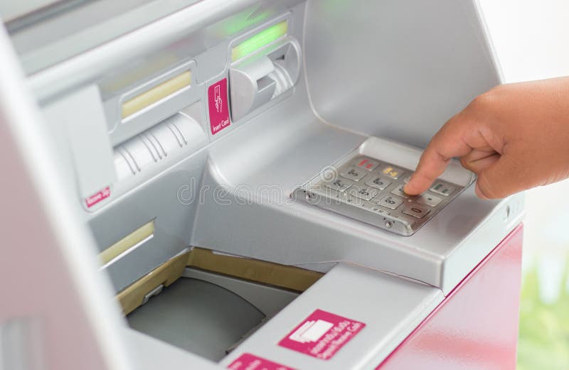 Automatic deposit stock photo. Image of hand, customer - 104810600