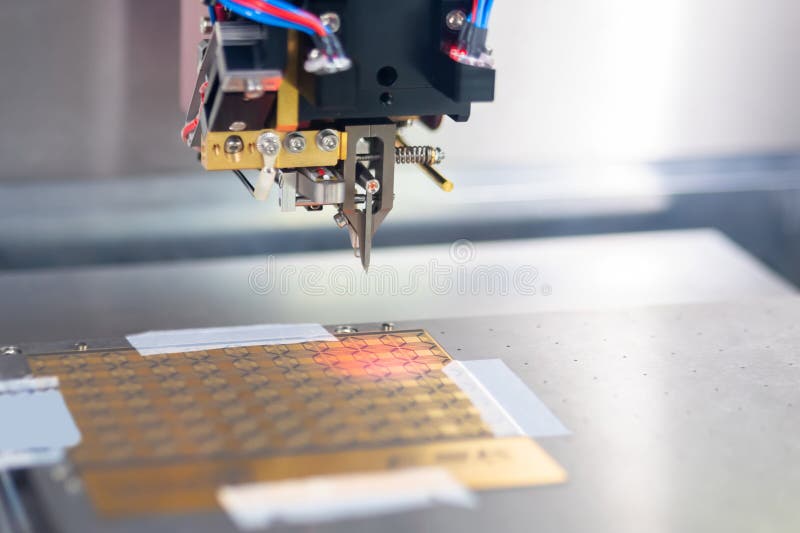 Automatic Desktop Wire Bonder at Exhibition Stock Image - Image of ...