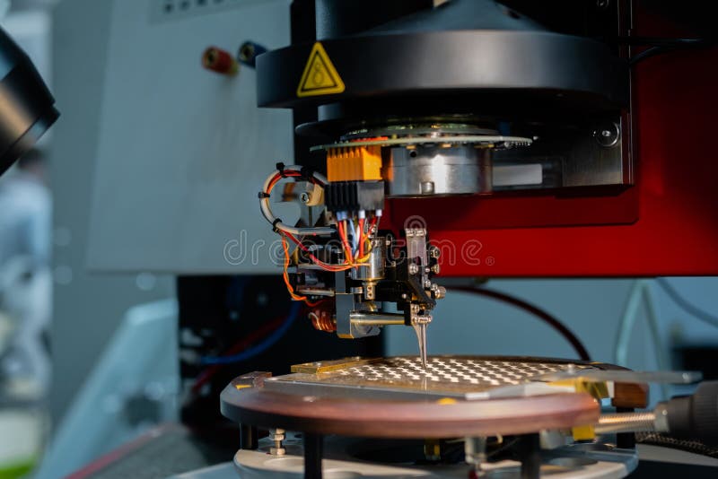 Automatic Desktop Wire Bonder at Exhibition Stock Photo - Image of ...