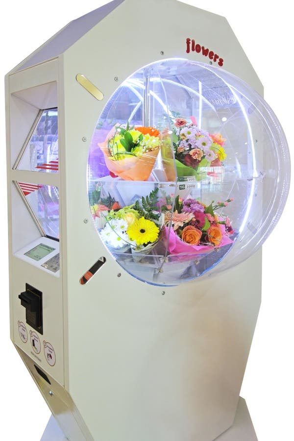 Automatic Device on Sale of Bouquets of Flowers Stock Image - Image of ...