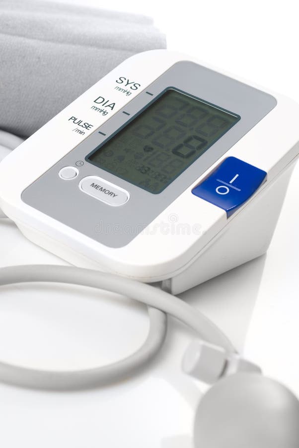 Digital Blood Pressure Monitor Stock Photo - Image of care, curve: 17388154