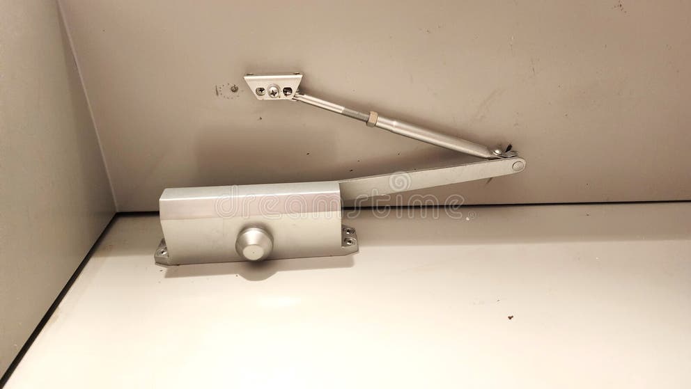Automatic Door Closer Made of Silver Iron Stock Image - Image of weapon ...