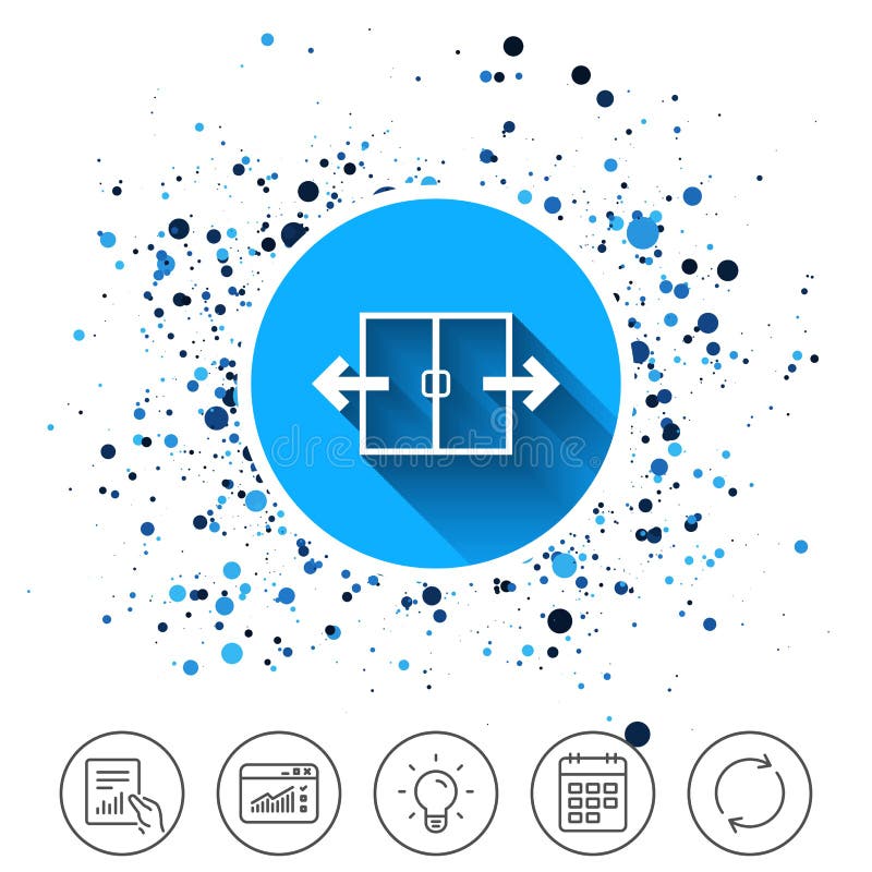Automatic Door Sign Icon. Auto Open Symbol Stock Vector - Illustration ...