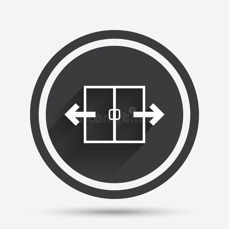 Automatic Door Sign Icon. Auto Open Symbol Stock Vector - Illustration ...