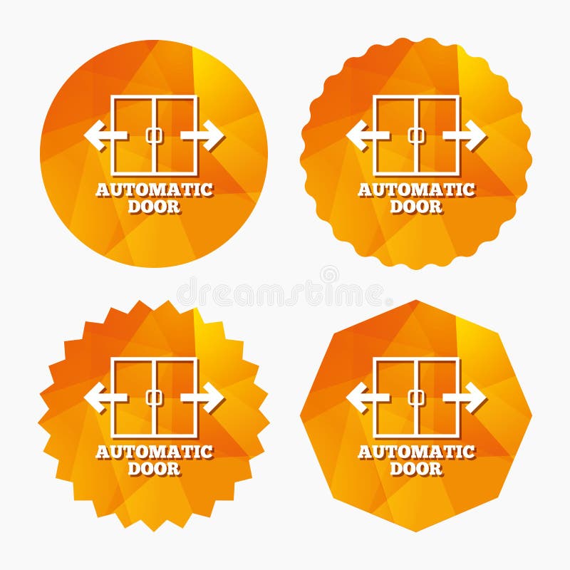 Automatic Door Sign Icon. Auto Open Symbol Stock Vector - Illustration ...