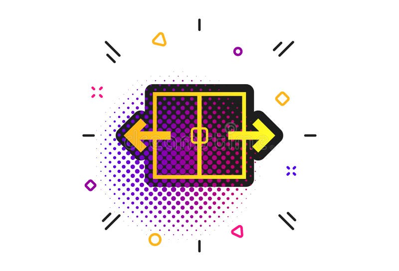 Automatic Door Sign Icon. Auto Open Symbol. Vector Stock Vector ...