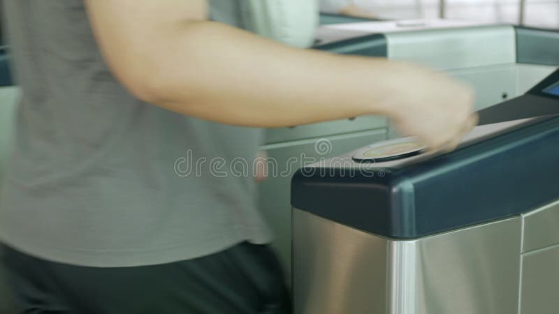 Automatic Door of Subway Train Station while Passenger Stock Footage ...
