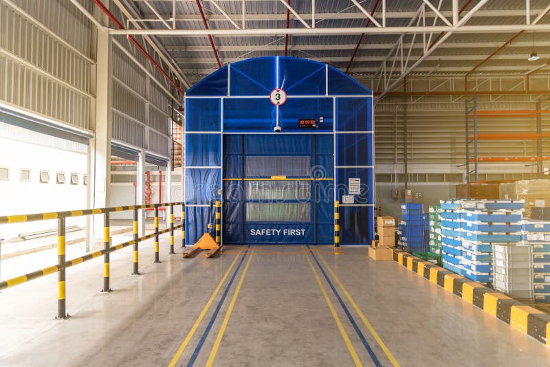 Automatic Door Warehouse and Manufacturing Process Stock Image - Image ...
