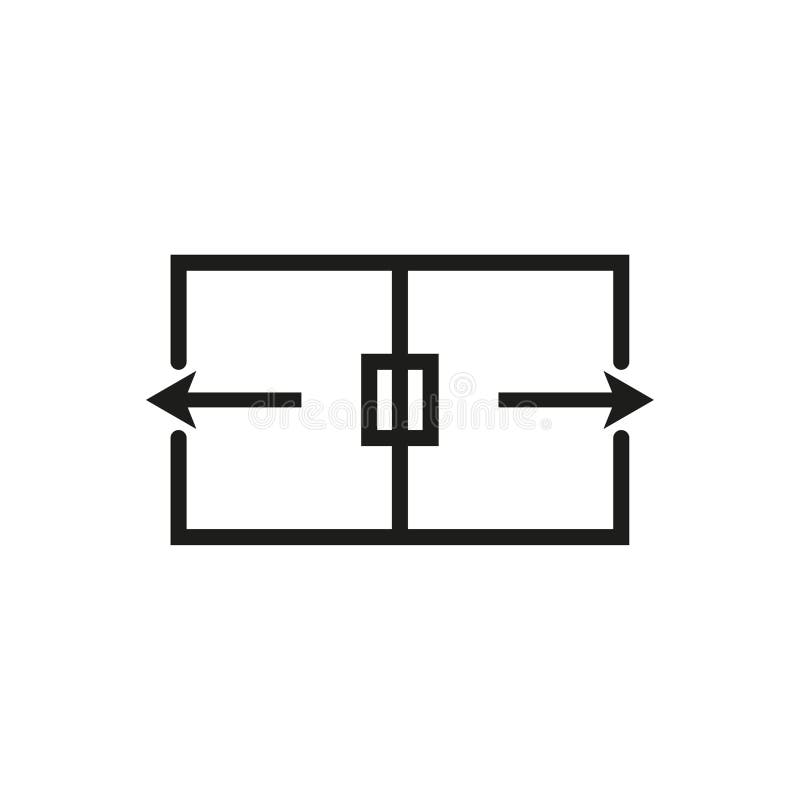 Automatic Doors Icon. Vector Illustration Stock Vector - Illustration ...