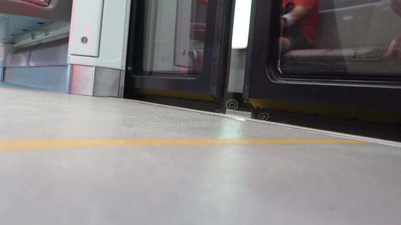 Automatic Doors in the Subway Train Car. Stock Video - Video of metro ...