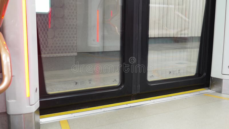 Automatic Doors in the Subway Train Car. Stock Footage - Video of urban ...