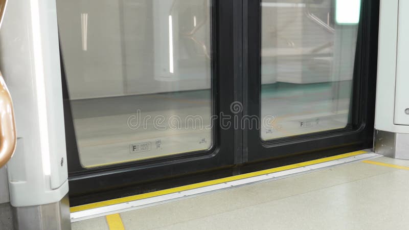 Automatic Doors in the Subway Train Car. Stock Footage - Video of urban ...