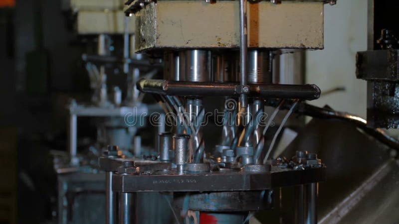 Automatic Drilling Machine in Action Industrial Stock Video - Video of ...