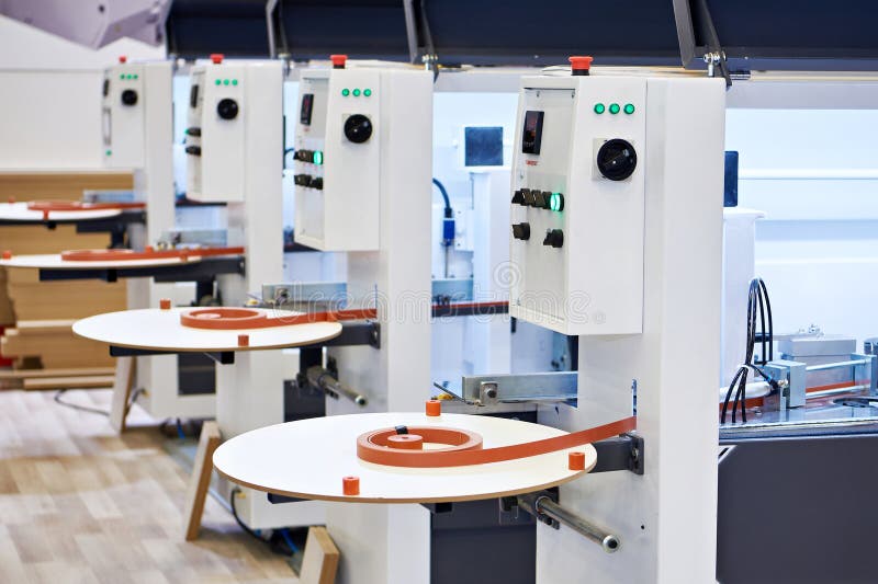 Automatic Edgebander Machine on Factory Stock Image - Image of ...