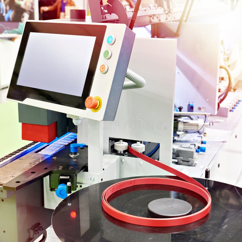 Automatic Edgebander Machine Stock Image - Image of automatic ...