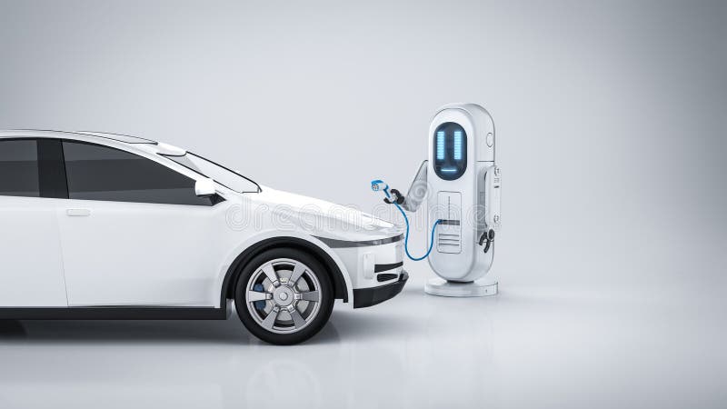 Automatic Electric Recharge Station with Robot Hand Hold EV Charger ...