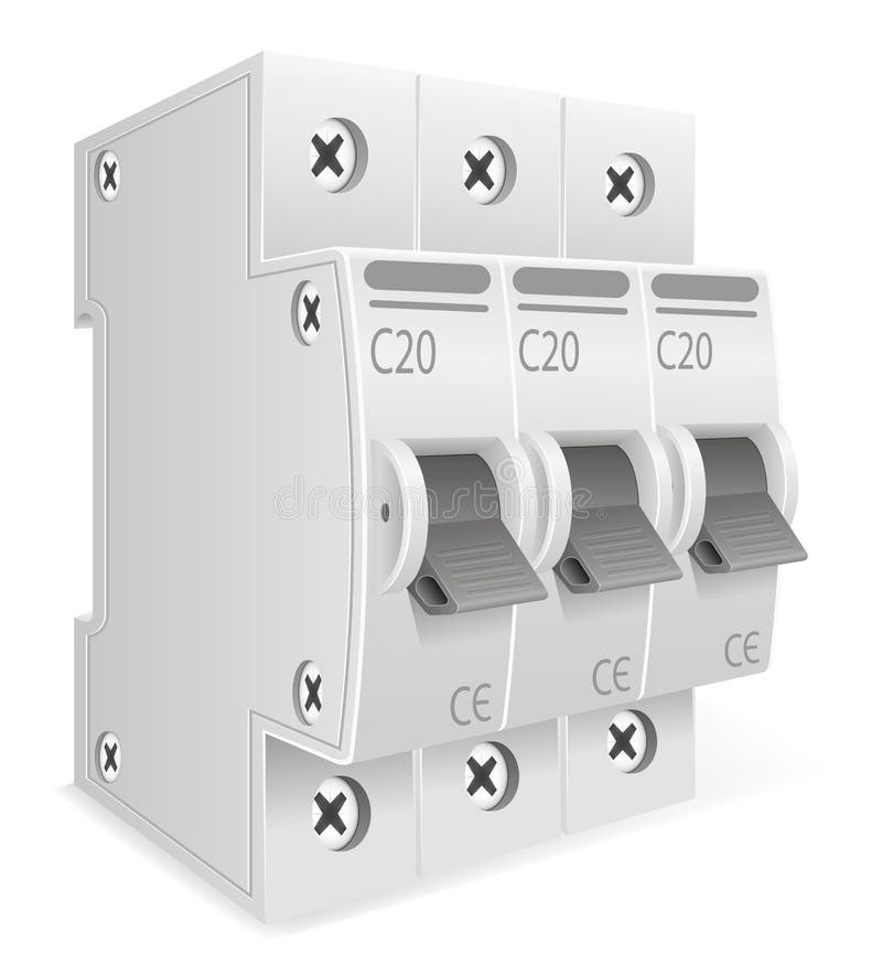 Automatic Electrical Switches Circuit Breaker Stock Vector Illustration ...