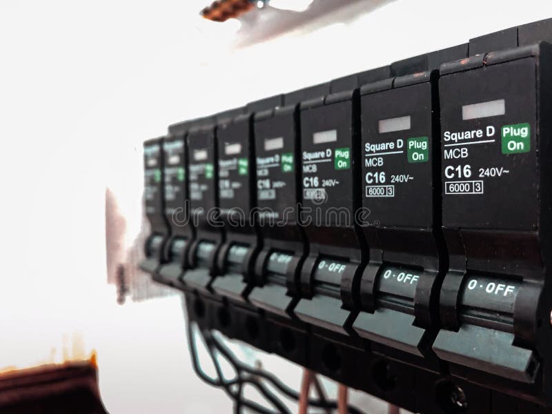 Automatic Electricity Switch Circuit Breaker Control Center Box Stock ...