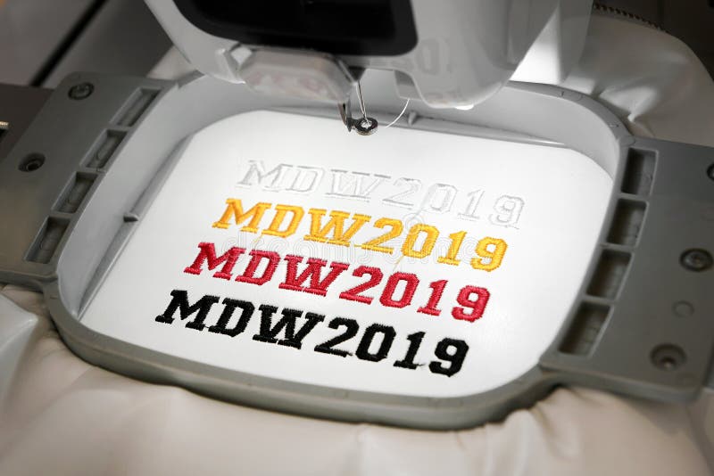 Automatic Embroidery Machine Stock Photo - Image of year, stitching ...