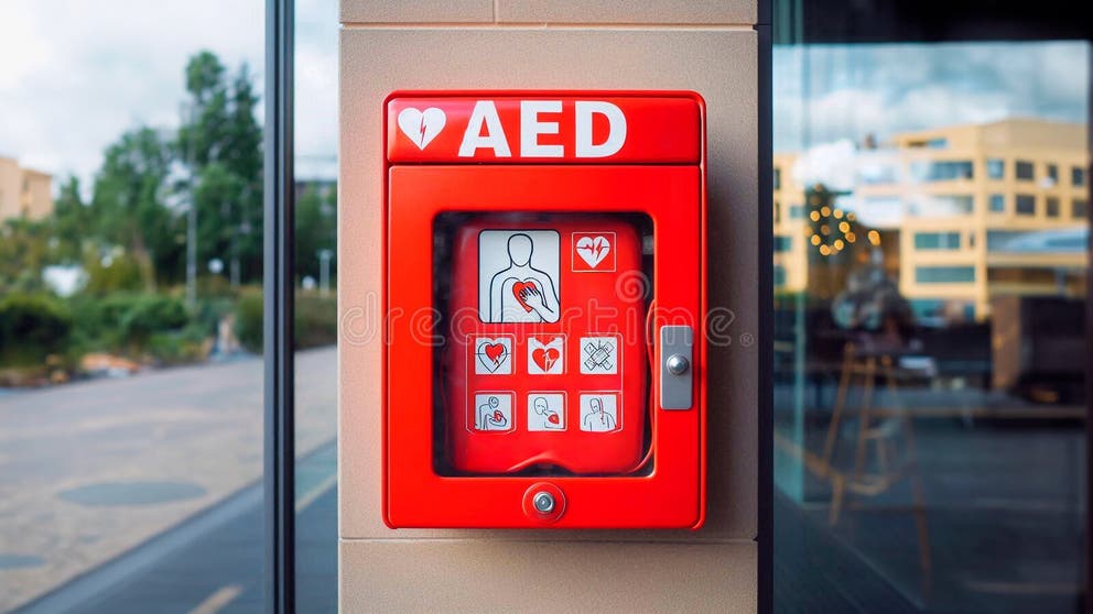 Automatic External Defibrillator (AED). Generated AI Stock Illustration - Illustration of shock ...