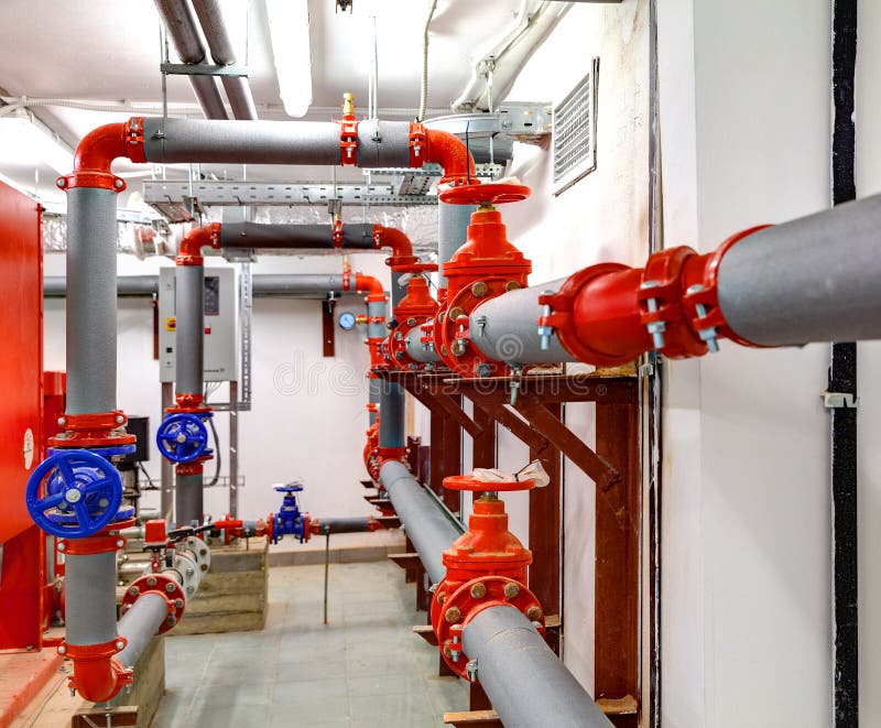 Automatic Fire Extinguishing System Stock Image - Image of fire ...