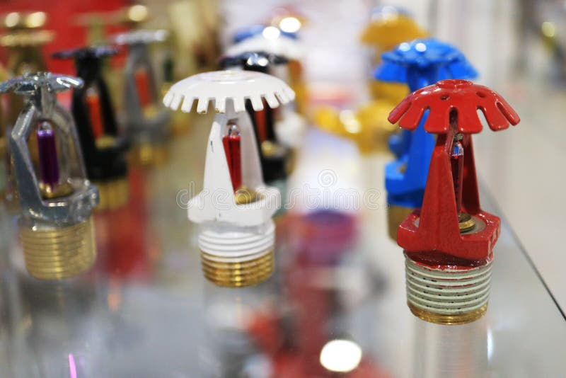 Automatic Fire Extinguishing System. Sprinkler Stock Image - Image of ...