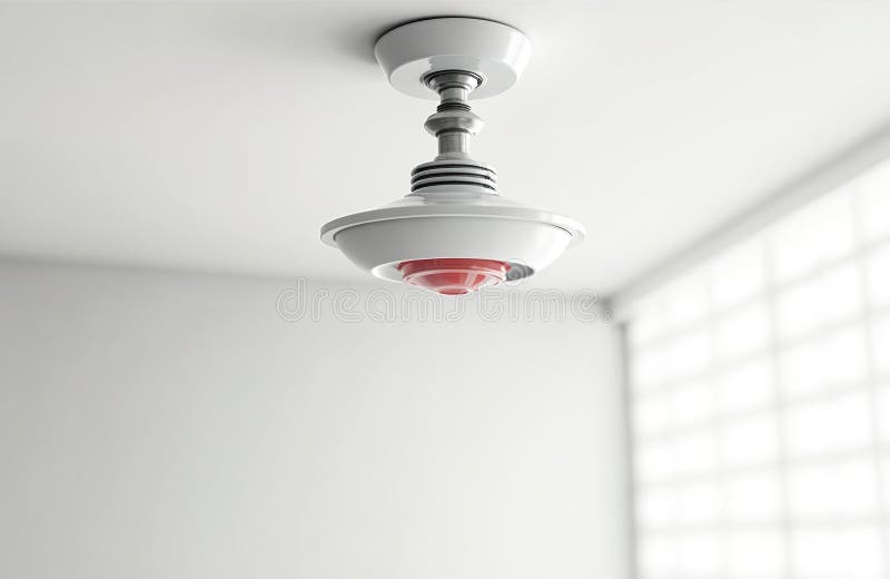 Automatic Fire Sprinkler System on Ceiling. Emergency Equipment for ...