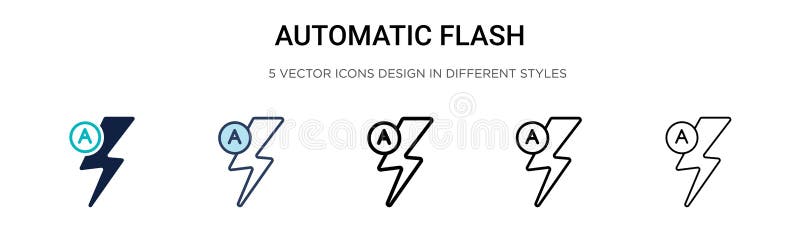 Automatic Flash Icon in Filled, Thin Line, Outline and Stroke Style ...