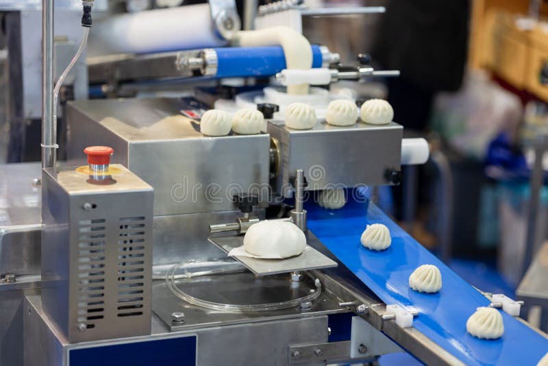 Automatic Food Maker Machine in Food Industry Factory, Baozi Chinese ...