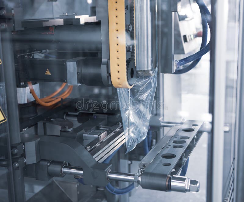 Automatic Food Packing Machine Stock Photo - Image of ingredients ...