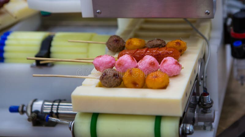 Automatic Food Skewer Machine Stock Image - Image of tool, cook: 364111435
