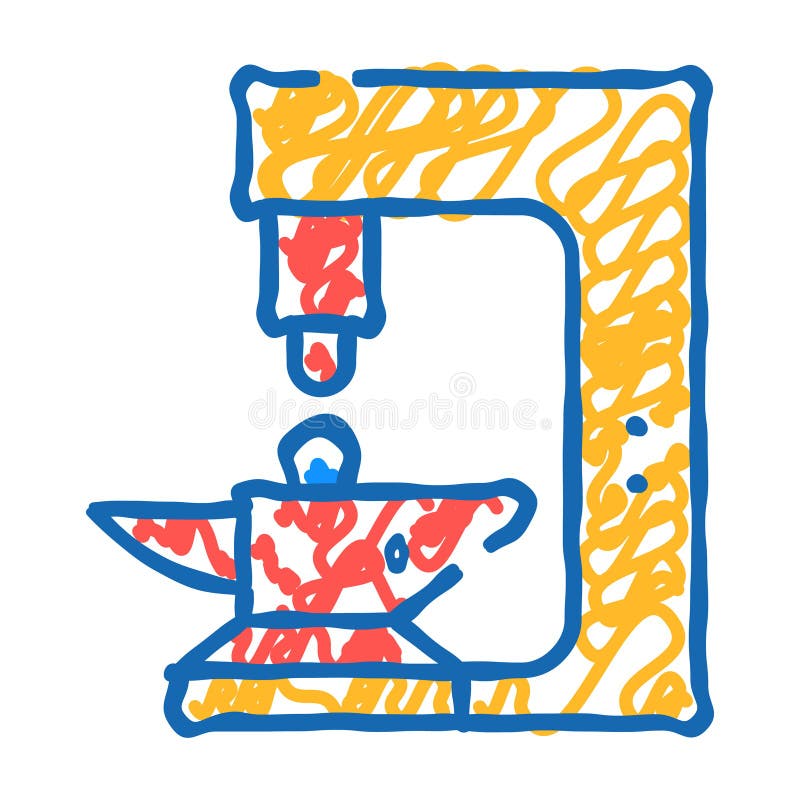 Automatic Forge Icon Doodle Illustration Stock Vector - Illustration of ...