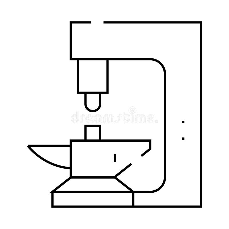 Automatic Forge Line Icon Vector Isolated Illustration Stock ...