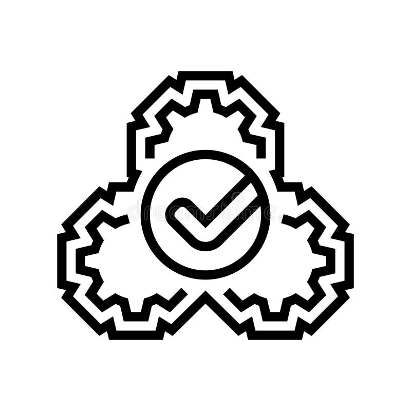 Automatic Function Line Icon Vector Illustration Stock Illustration ...