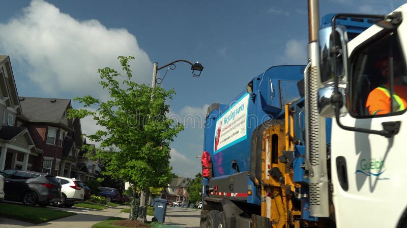 Automatic Garbage Collection in Canada Stock Video - Video of ...