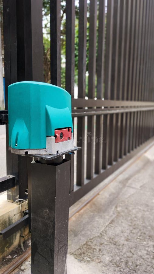 Automatic Gate with the Gearbox in Evidence Stock Photo - Image of ...