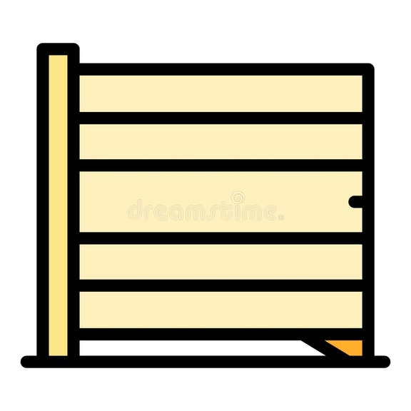 Automatic Gate Icon Vector Flat Stock Vector - Illustration of emblem ...