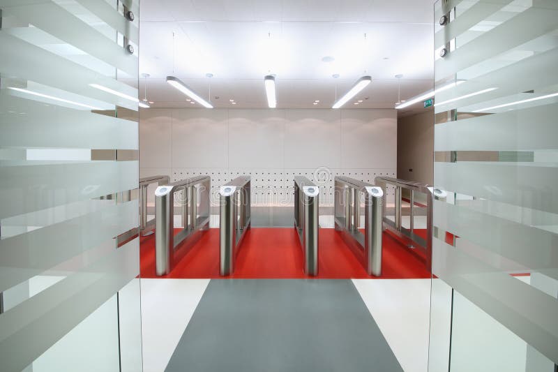 Automatic Gates with Sliding Doors To Control the Stock Photo - Image ...